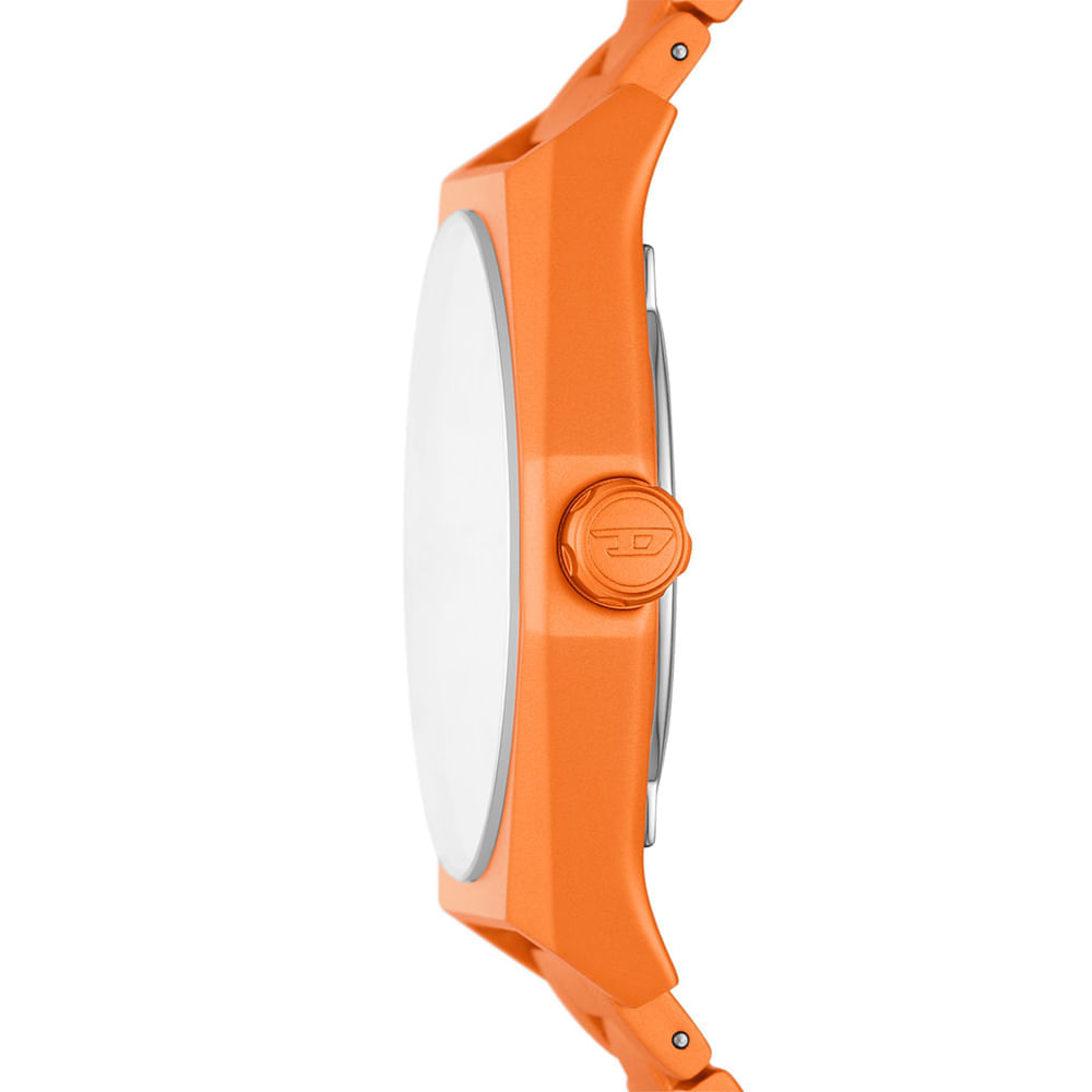 Relógio Diesel Scraper Alumínio Laranja - Diesel